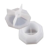 China DIY Crystal Dropping Gel Storage Box Mold Cut Surface Gem Storage Box Jewelry Storage Epoxy Resin Can Silicone Grinding for sale