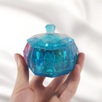 China DIY Crystal Dropping Gel Storage Box Mold Cut Surface Gem Storage Box Jewelry Storage Epoxy Resin Can Silicone Grinding for sale