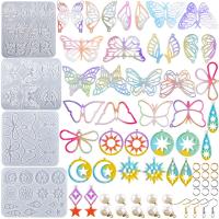 China DIY Dropping Punk Wind Star Earrings Pendant Grinding Hollow Butterfly Keychain Pendant Silicone Mold for sale