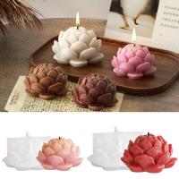 China DIY Crystal Dropping Gel Mirror Size Lotus Jewelry Grinding Aromatherapy Gypsum Candle Flower Silicone Mold for sale