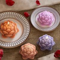 China DIY Crystal Dropping Gel Mirror Size Lotus Jewelry Grinding Aromatherapy Gypsum Candle Flower Silicone Mold for sale