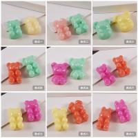 China Mini 45 grid cartoon teddy bear bunny mouse fire paint wax gummy candy mold full page teddy bear silicone dropper mold for sale