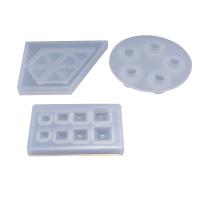 China Crystal dropper glue round bead silicone mold DIY handmade jewelry triangle dried flower resin pendant mold for sale