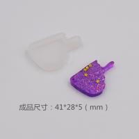 China Crystal dropper glue round bead silicone mold DIY handmade jewelry triangle dried flower resin pendant mold for sale