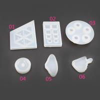 China Crystal dropper glue round bead silicone mold DIY handmade jewelry triangle dried flower resin pendant mold for sale