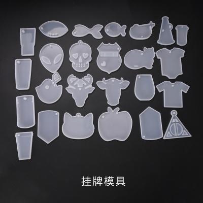China DIY crystal dropper mold hanging whale deer head cup decoration pendant hanging silicone mold for sale