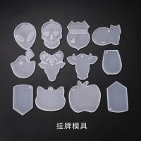 China DIY crystal dropper mold hanging whale deer head cup decoration pendant hanging silicone mold for sale