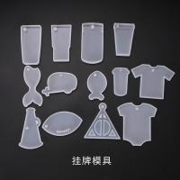 China DIY crystal dropper mold hanging whale deer head cup decoration pendant hanging silicone mold for sale
