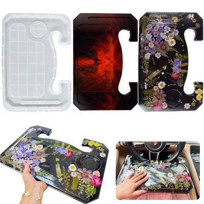 China Crystal dropper car dining wheel, steering wheel, notebook holder, storage rack, car tray, silicone mold for sale