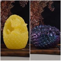China DIY Dinosaur Egg Candle Mold Dinosaur Baby Shell Breaking Tyrannosaurus Candle Gypsum Silicone Mold for sale