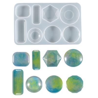 China DIY crystal dropper mold pendant, geometric hanging accessory, earring making, jewelry silicone mold for sale