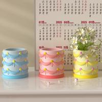China Circular aromatherapy gypsum relief lace ribbon storage jar silicone mold DIY candle cup decoration mold for sale