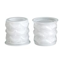 China Circular aromatherapy gypsum relief lace ribbon storage jar silicone mold DIY candle cup decoration mold for sale