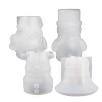 China DIY Drip Glue Santa Claus Snowman Elk Bell Candlestick Grinding Christmas Vase Flower Utensils Silicone Mold for sale