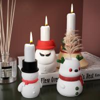 China DIY Drip Glue Santa Claus Snowman Elk Bell Candlestick Grinding Christmas Vase Flower Utensils Silicone Mold for sale