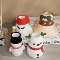 China DIY Drip Glue Santa Claus Snowman Elk Bell Candlestick Grinding Christmas Vase Flower Utensils Silicone Mold for sale