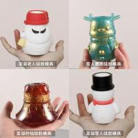 China DIY Drip Glue Santa Claus Snowman Elk Bell Candlestick Grinding Christmas Vase Flower Utensils Silicone Mold for sale