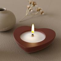 China DIY cut circular square heart-shaped flower pentagram gypsum storage candle cup candle holder base silicone mold for sale
