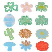 China DIY Dropping Mold Clover Petals Leaves Mushroom Cactus Hanging Silicone Mold Easter for sale