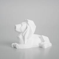 China Dropping resin geometric three-dimensional section lion ornament silicone mold DIY gypsum candle keychain for sale