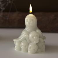 China Halloween Ghost Bone Pile Skull Silicone Mold DIY Aromatherapy Candle Decoration Gypsum Mold for sale