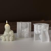 China Halloween Ghost Bone Pile Skull Silicone Mold DIY Aromatherapy Candle Decoration Gypsum Mold for sale