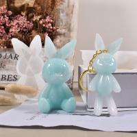China DIY Drip Glue Mirror Seam Rabbit Keychain Pendant Cute Rabbit Sitting Rabbit Silicone Mold for sale