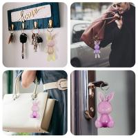 China DIY Drip Glue Mirror Seam Rabbit Keychain Pendant Cute Rabbit Sitting Rabbit Silicone Mold for sale