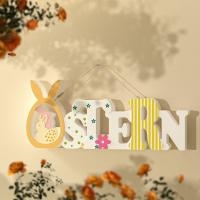 China Cross border Easter letter silicone mold DIY egg rabbit English letter ornament gypsum mold for sale
