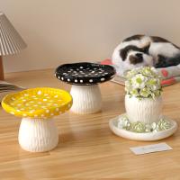 China DIY Cross border New Product Aromatherapy Gypsum Tall Mushroom Vase Storage Can Tray Decoration Silicone Mold for sale