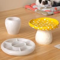 China DIY Cross border New Product Aromatherapy Gypsum Tall Mushroom Vase Storage Can Tray Decoration Silicone Mold for sale
