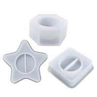 China DIY Crystal Dropping Glue Mold Pentagram Candle Stand Home Decoration Silicone Mold Wholesale for sale