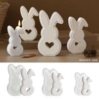 China Easter Suture Rabbit Silicone Mold DIY Aromatherapy Candle Gift Rabbit Ornament Gypsum Mold for sale