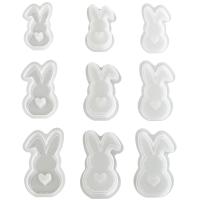 China Easter Suture Rabbit Silicone Mold DIY Aromatherapy Candle Gift Rabbit Ornament Gypsum Mold for sale