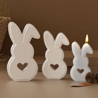 China Easter Suture Rabbit Silicone Mold DIY Aromatherapy Candle Gift Rabbit Ornament Gypsum Mold for sale