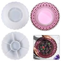 China DIY Crystal Dropping Glue Mold Large Lace Dish Fruit Storage Dish Silicone Mold Manufacturer Wholesale for sale