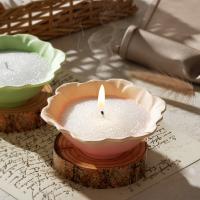 China DIY crystal drip glue irregular lace lotus leaf storage bowl aromatherapy gypsum candle cup silicone mold for sale