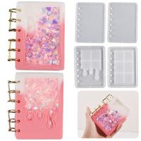 China Crystal dropper mirror resin ice cream rectangular quicksand notebook cover silicone mold wholesale for sale