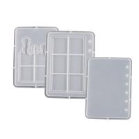 China Crystal dropper mirror resin ice cream rectangular quicksand notebook cover silicone mold wholesale for sale