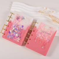 China Crystal dropper mirror resin ice cream rectangular quicksand notebook cover silicone mold wholesale for sale