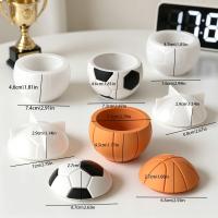 China Cross border popular sports style football basketball storage can mold, aromatherapy candle cup, gypsum silicone mold for sale