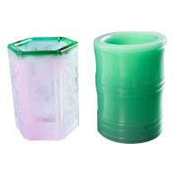 China Large pen holder cylindrical square multi specification table mold patterned pen holder silicone mold for sale