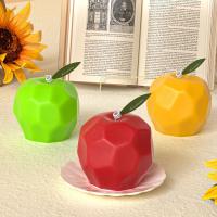 China DIY diamond shaped sliced pear apple candle silicone mold aromatherapy gypsum fruit dropper mold for sale