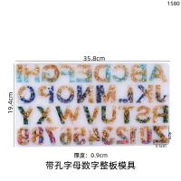 China DIY crystal dropper mold with hole free and perforated numbers and letters full page pendant jewelry silicone mold for sale