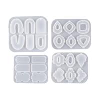 China DIY Crystal Dropping Gel Irregular Shield U-shaped Flower Leaf Earrings Pendant Silicone Mold for sale