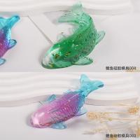 China Crystal dropper 3D resin carp goldfish ornament DIY candle aromatherapy gypsum silicone mold for sale