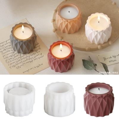 China DIY dropper epoxy resin sectional vase, pen holder, shaped storage jar, gypsum aromatherapy candle cup, silicone mold for sale