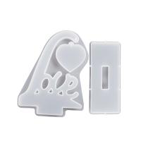 China Crystal Drip Glue Mirror Resin LOVE Love Picture Frame Pendant Platform Silicone Mold DIY Gypsum Grinding for sale
