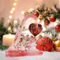 China Crystal Drip Glue Mirror Resin LOVE Love Picture Frame Pendant Platform Silicone Mold DIY Gypsum Grinding for sale