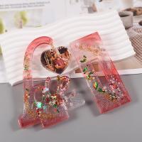 China Crystal Drip Glue Mirror Resin LOVE Love Picture Frame Pendant Platform Silicone Mold DIY Gypsum Grinding for sale